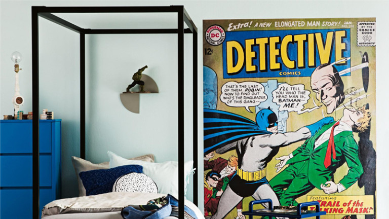 Superhero theme, décor and details for a kid's room