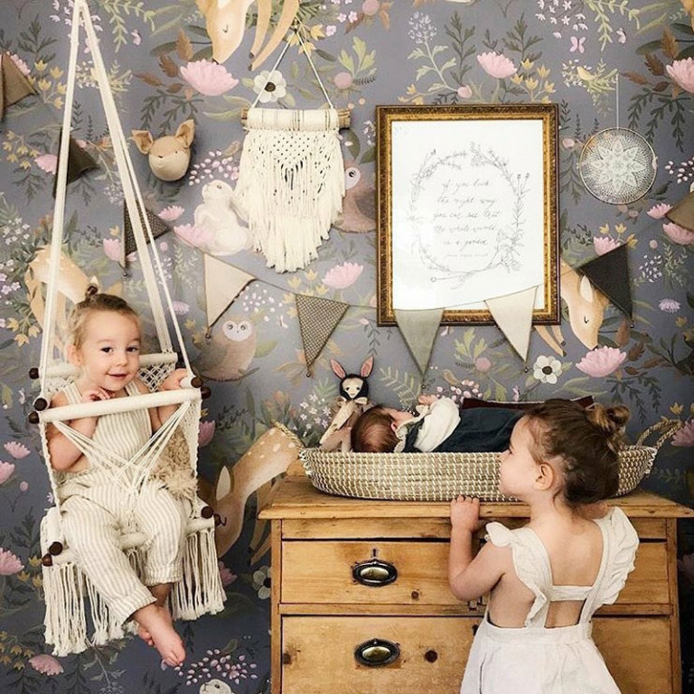 Macramé in Kids Interiors - wallhangings, mobiles, swings..