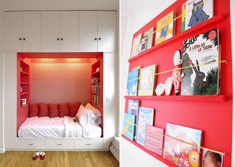 Girls' Rooms with Red Accents - by Kids Interiors