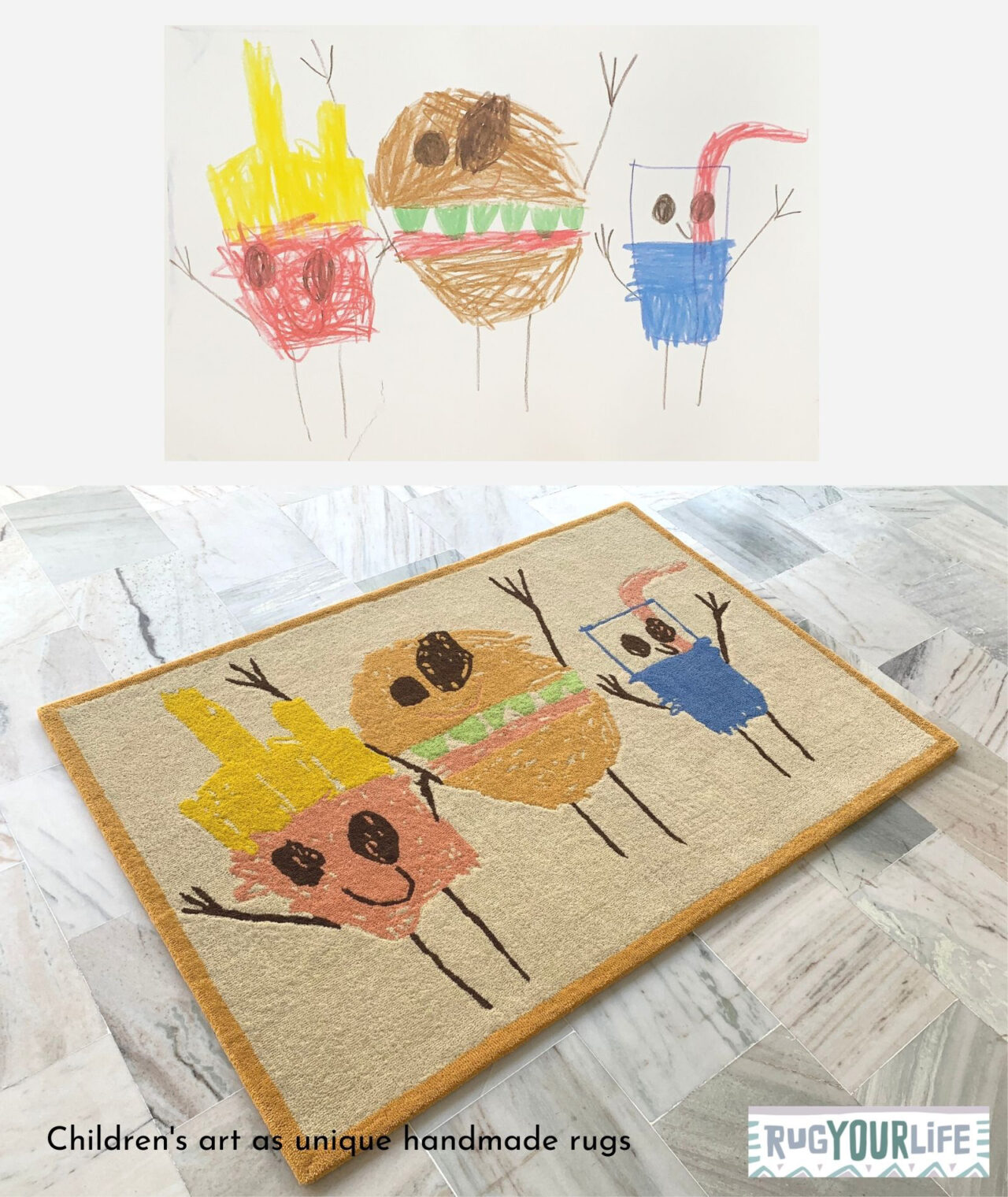 RUGS MADE WITH YOUR CHILD'S DRAWING BY RUG YOUR LIFE - Kids Interiors