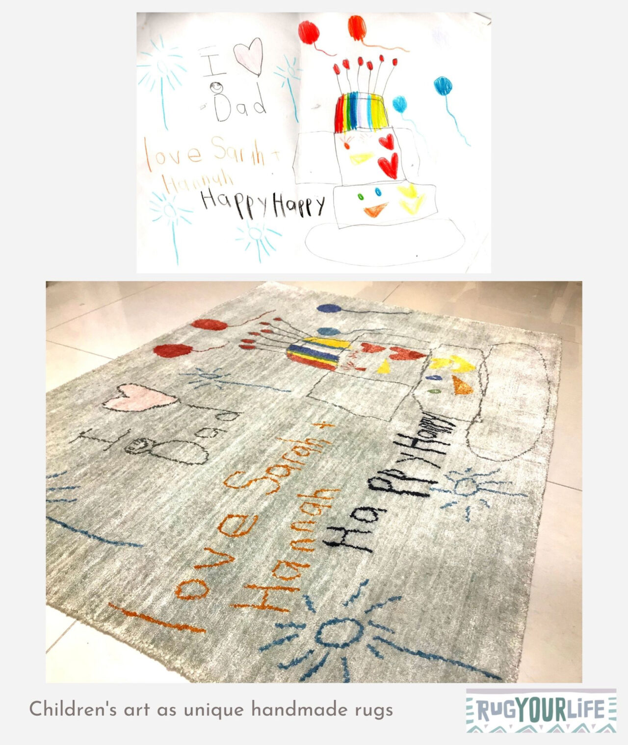 RUGS MADE WITH YOUR CHILD'S DRAWING BY RUG YOUR LIFE - Kids Interiors